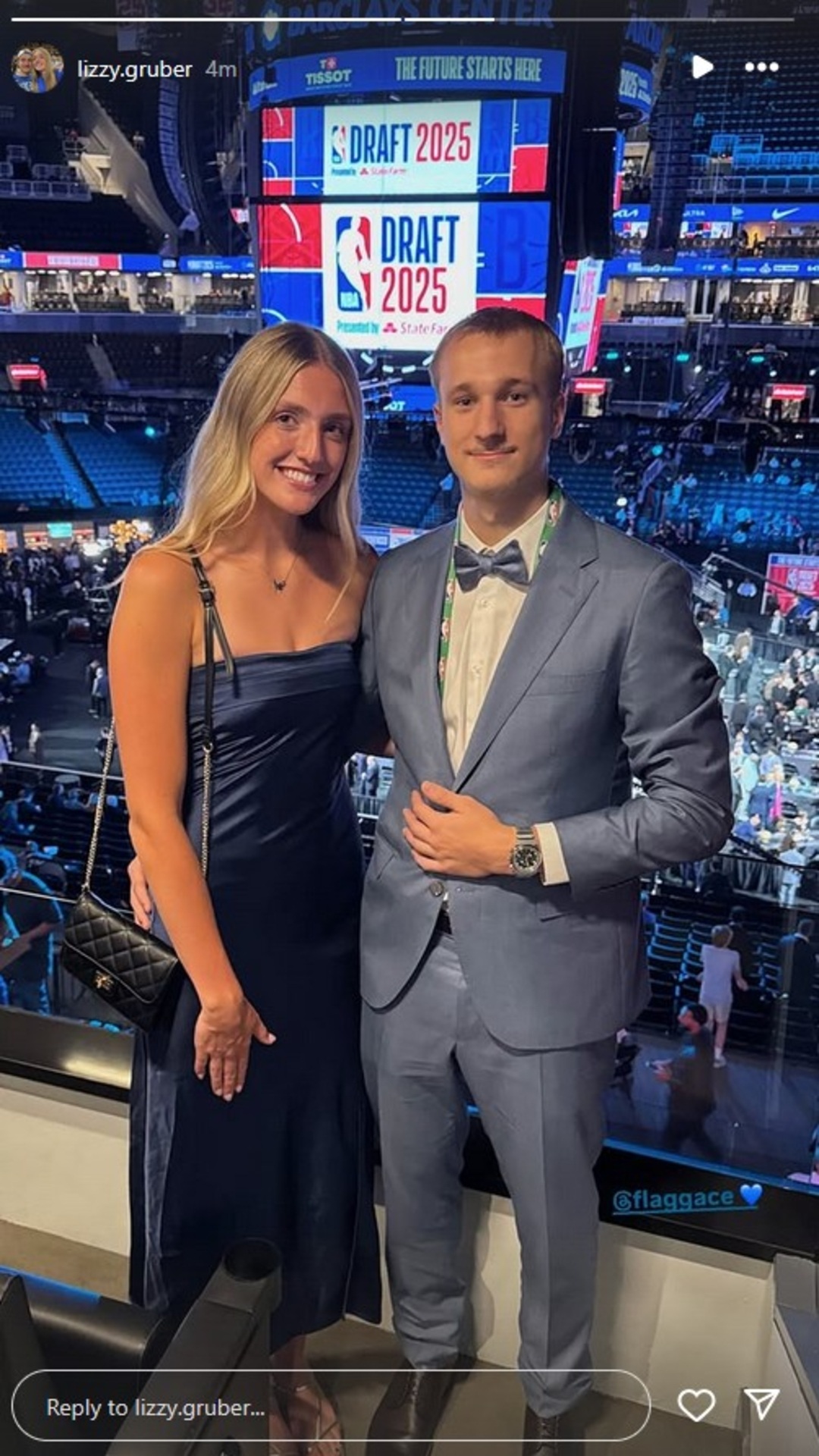 PIC: Cooper Flagg’s Brother Ace Twins With GF Lizzy Wearing Chic Blue ...