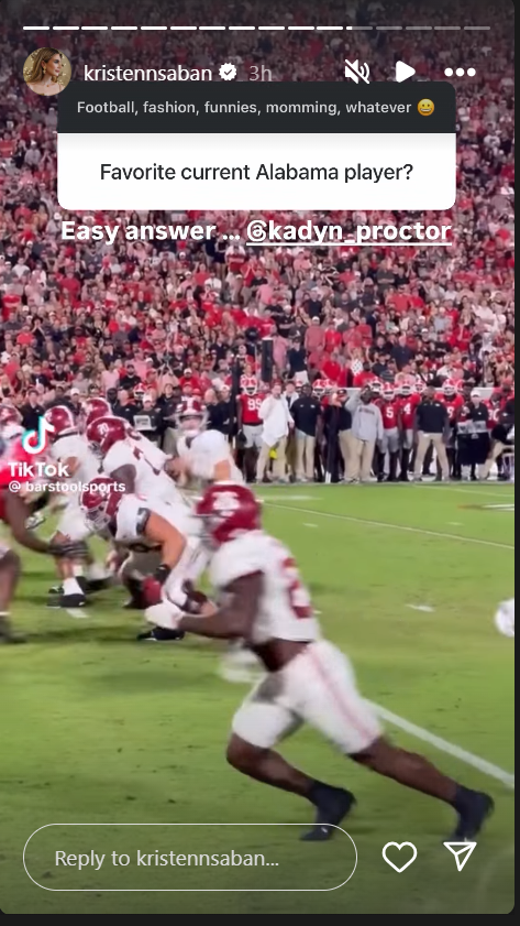 Nick Saban’s Daughter Kristen Saban Reveals Her Favorite Alabama Player ...