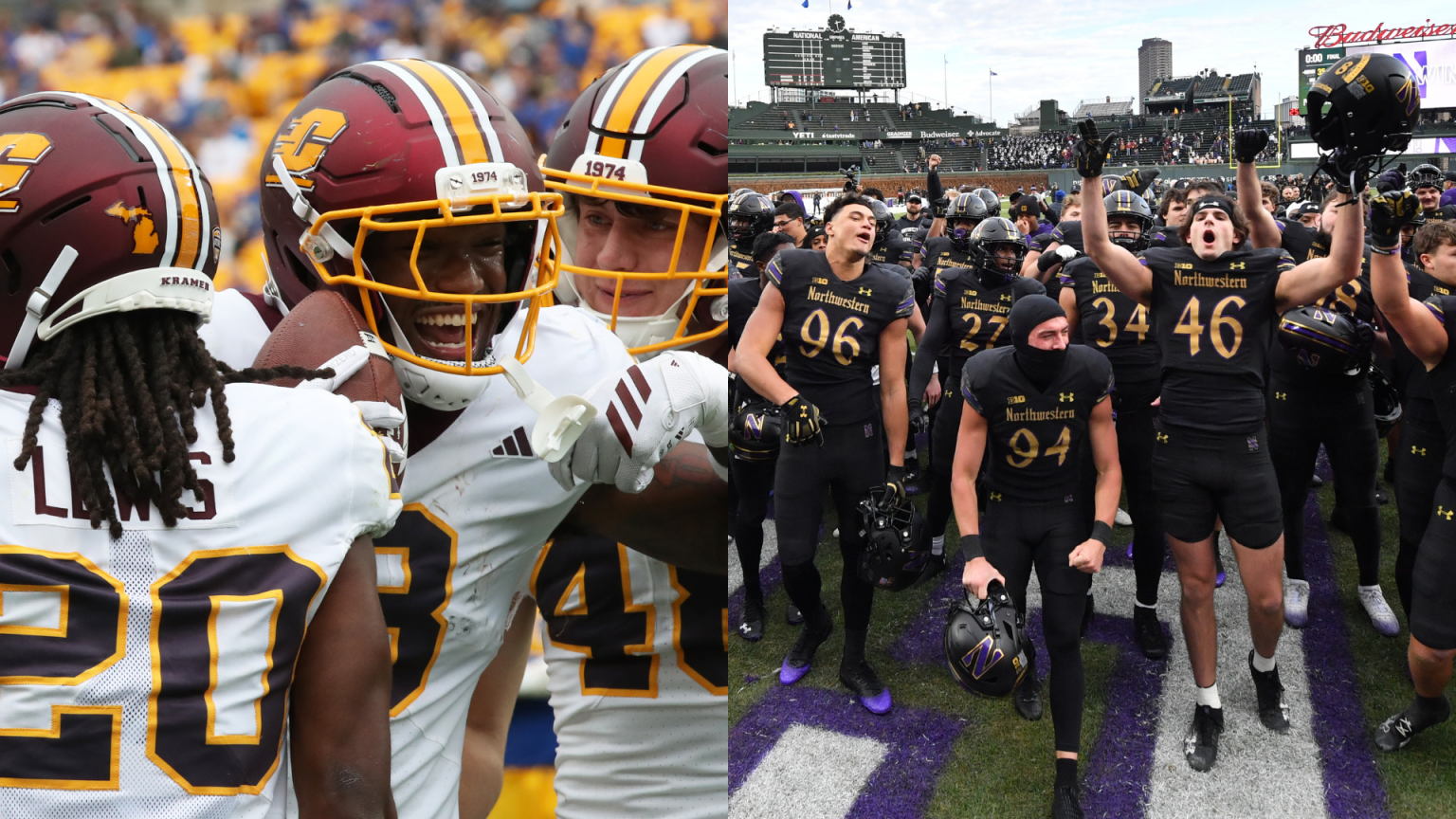 Northwestern Wildcats vs. Central Michigan Projected Starting Lineup ...