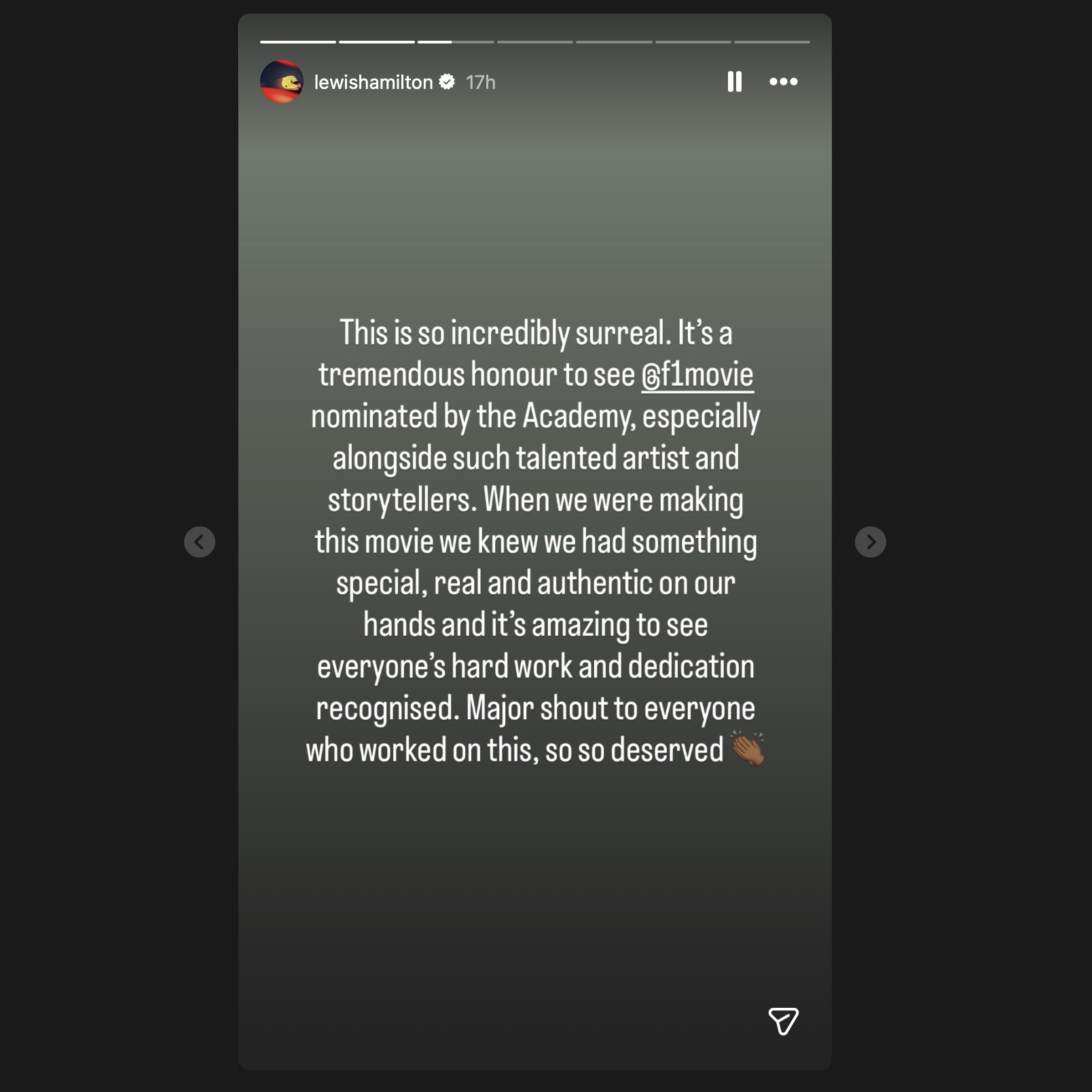 Lewis Hamilton Reacts As "F1" Movie Is Nominated For Oscars | College ...