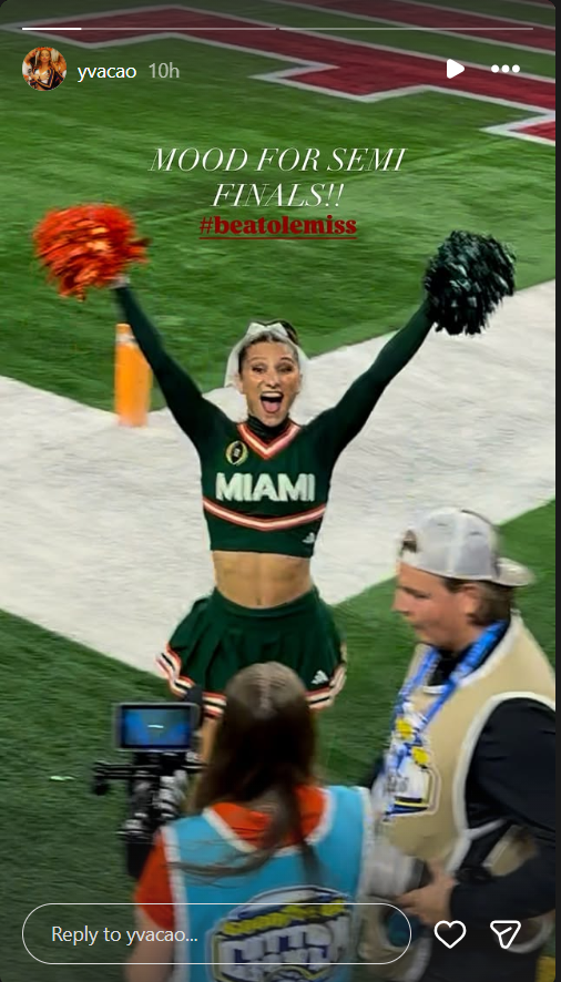 IN PICS: Cameron Boozer's GF Yva Cao Cheers For Carson Beck's Miami ...