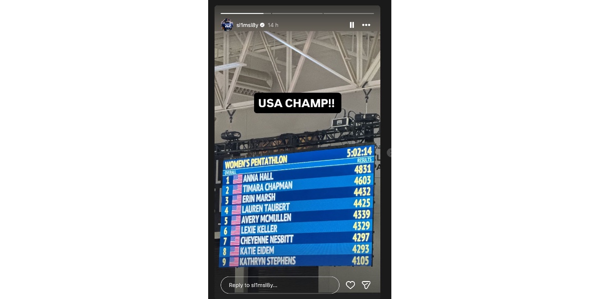 Anna Hall's Fiance Darius Slayton Cheers on Her Record-Breaking USATF ...