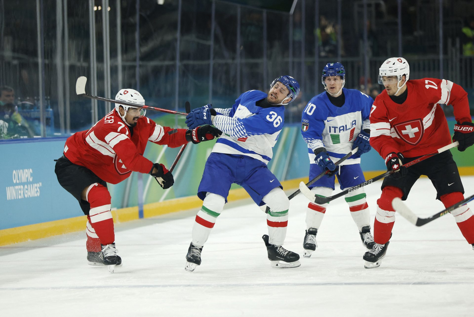 "Olympics are Scripted": Hockey Fans React as Switzerland Punches ...