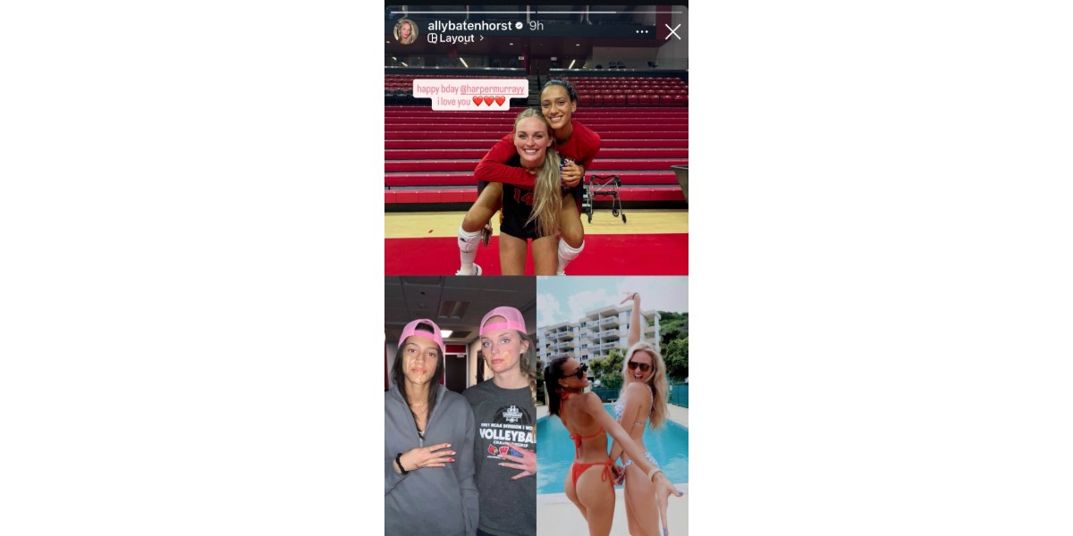 Lexi Rodriguez, Ally Batenhorst, and the Nebraska Volleyball Teammates ...