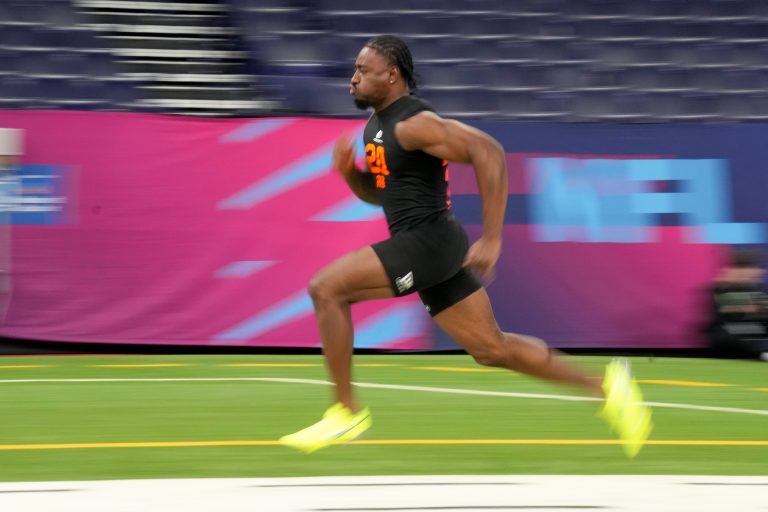 NFL Combine 2026: Arkansas RB Mike Washington Jr. Gets Emotional After ...
