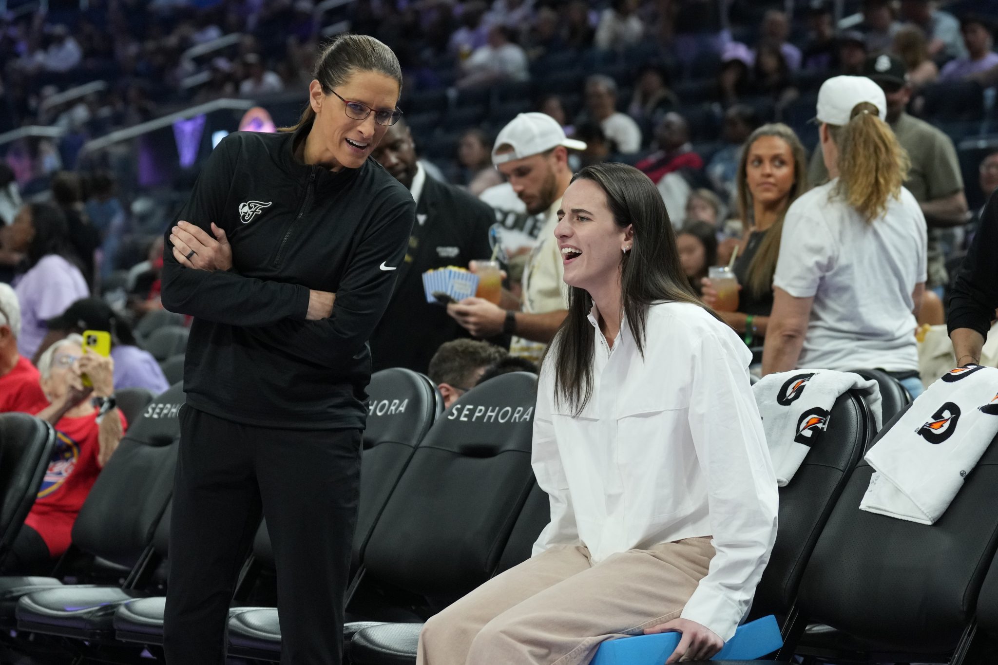 WATCH: Caitlin Clark, Stephanie White Engage in Fiery Exchange On-Court ...