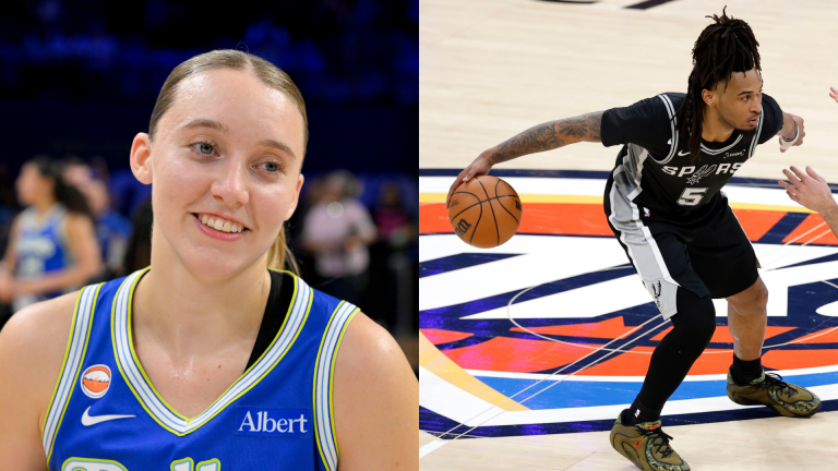 Paige Bueckers Drops 4-Word Reaction After Passionate Hug With Spurs ...