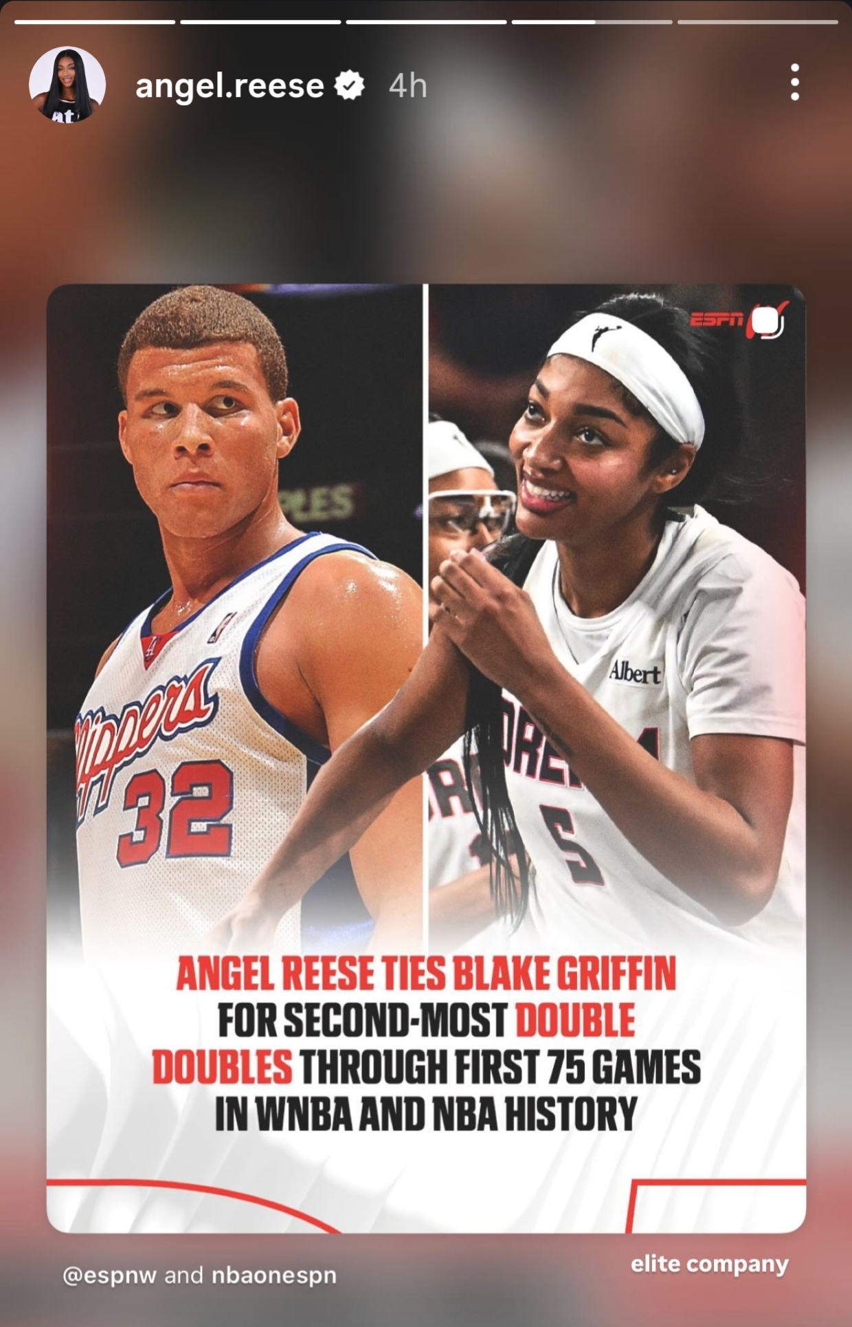 Angel Reese drops 2-word reaction after tying Blake Griffin's record ...