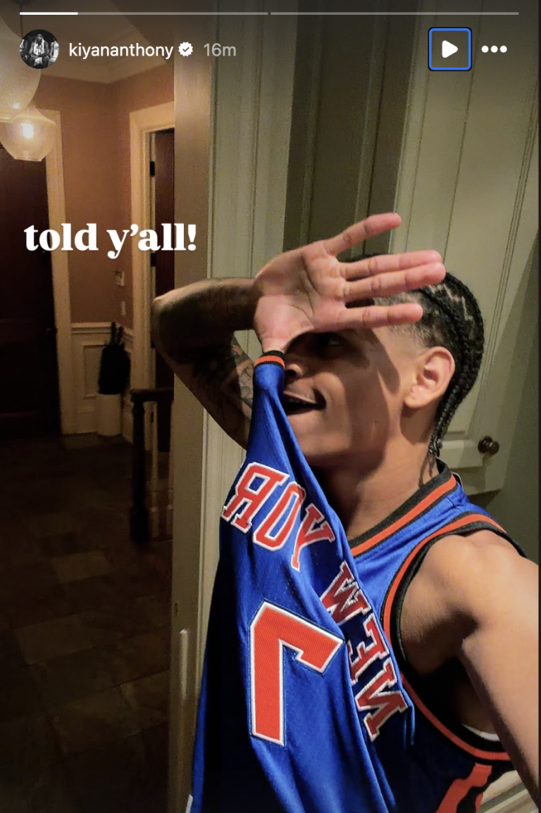 Kiyan Anthony Drops Two-Word Message on Instagram After New York Knicks ...